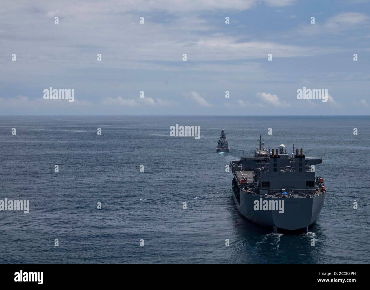 The Expeditionary Sea Base USS Hershel “Woody” Williams (ESB 4), front ...