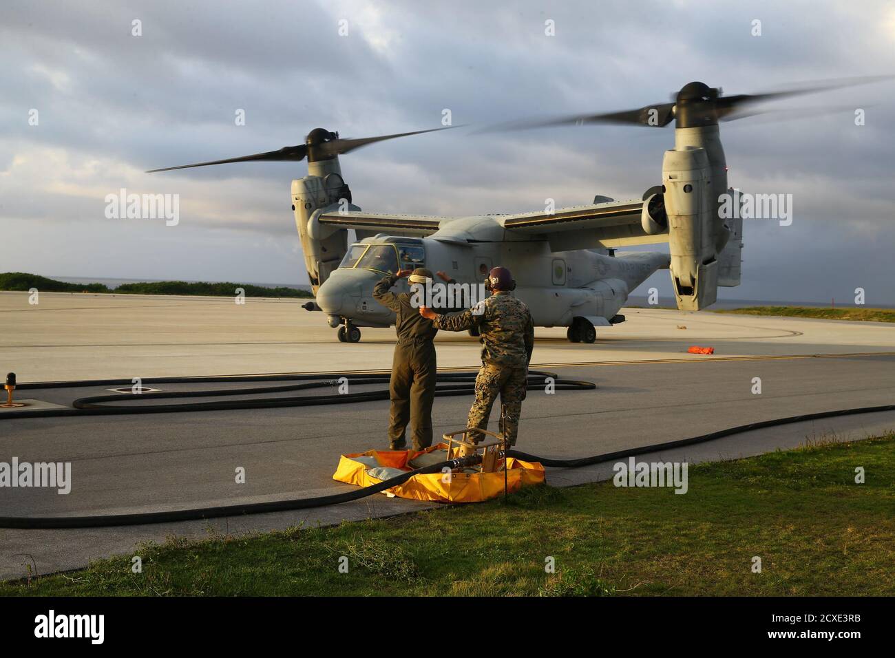 U.S. Marine Lance Cpl. David Foran, a pump operator with Bulk Fuel ...