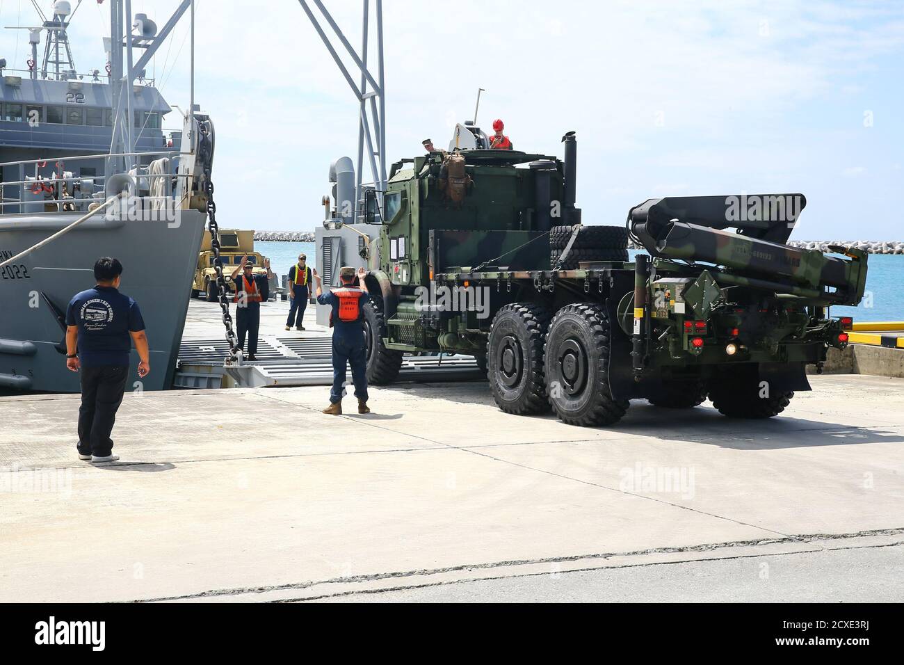 U.S. Marines with 3rd Transportation Support Battalion, 3rd Marine ...