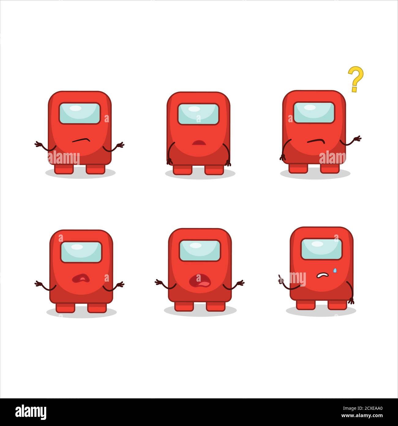 Cartoon Character Of Among Us Red With What Expression Stock Vector Image And Art Alamy