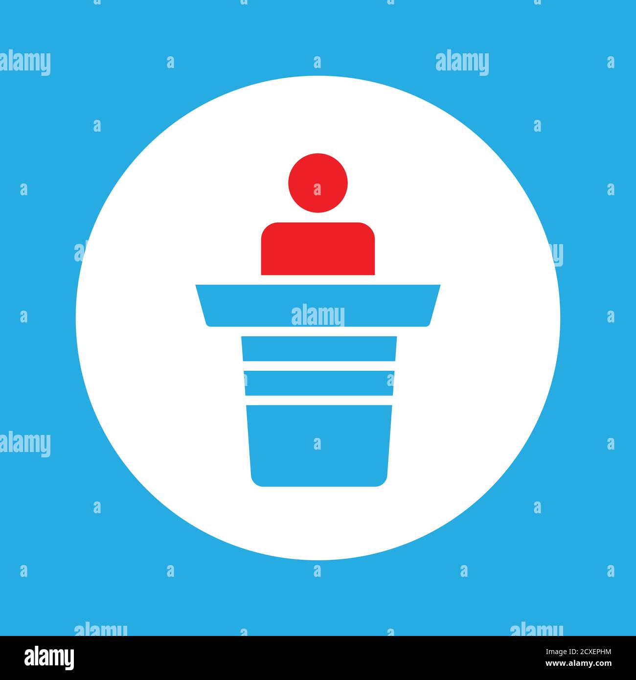 Business work flat icon. icon leader in podium. Design template vector ...