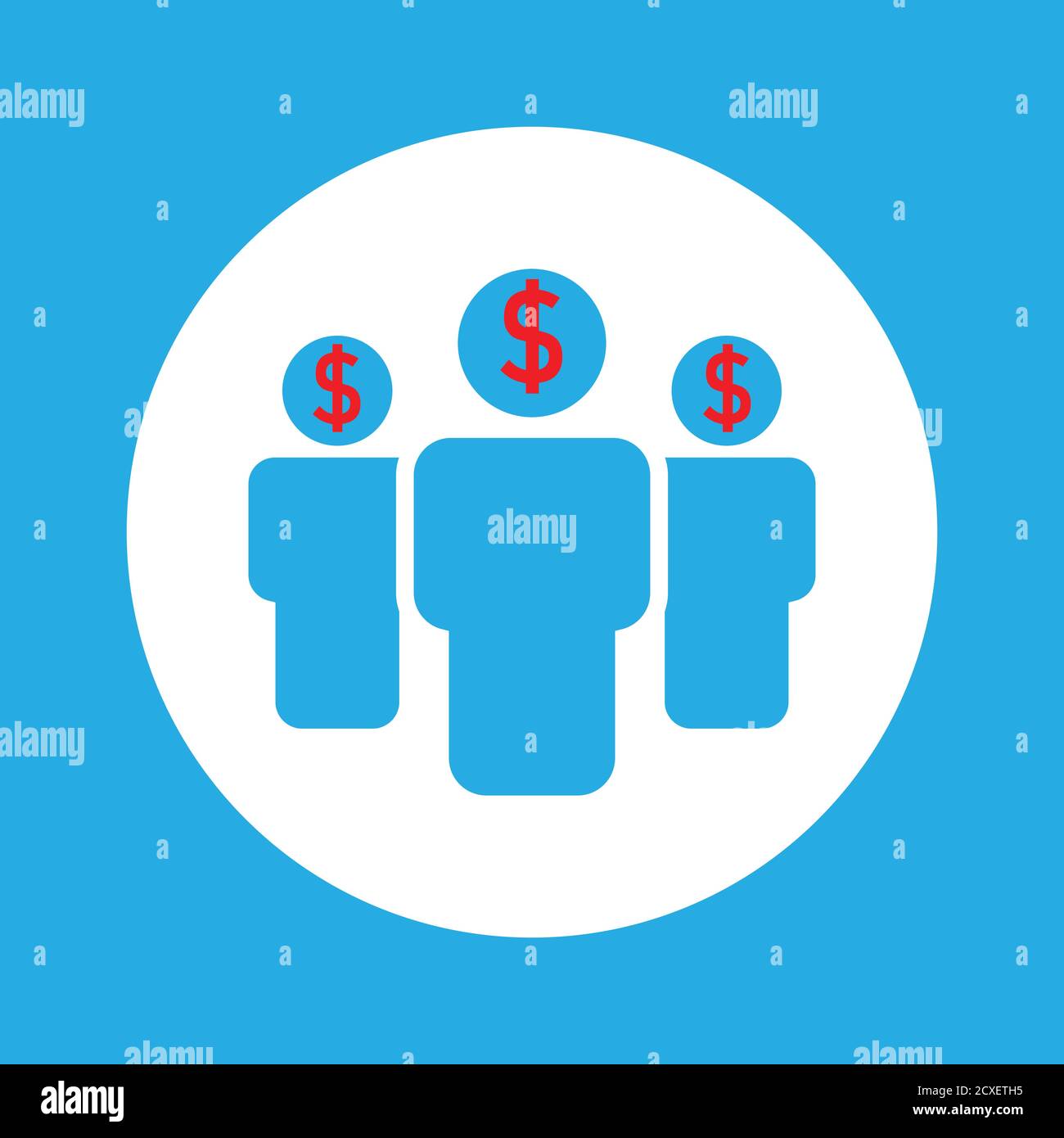 Business team flat icon. Design template vector Stock Vector Image ...