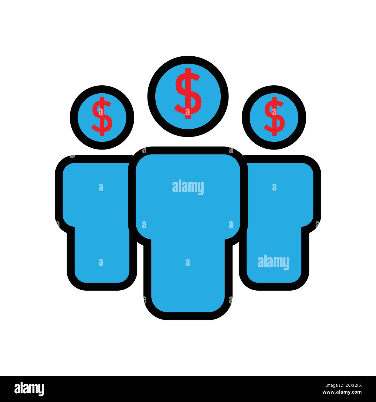 Business team flat icon. Design template vector Stock Vector Image ...