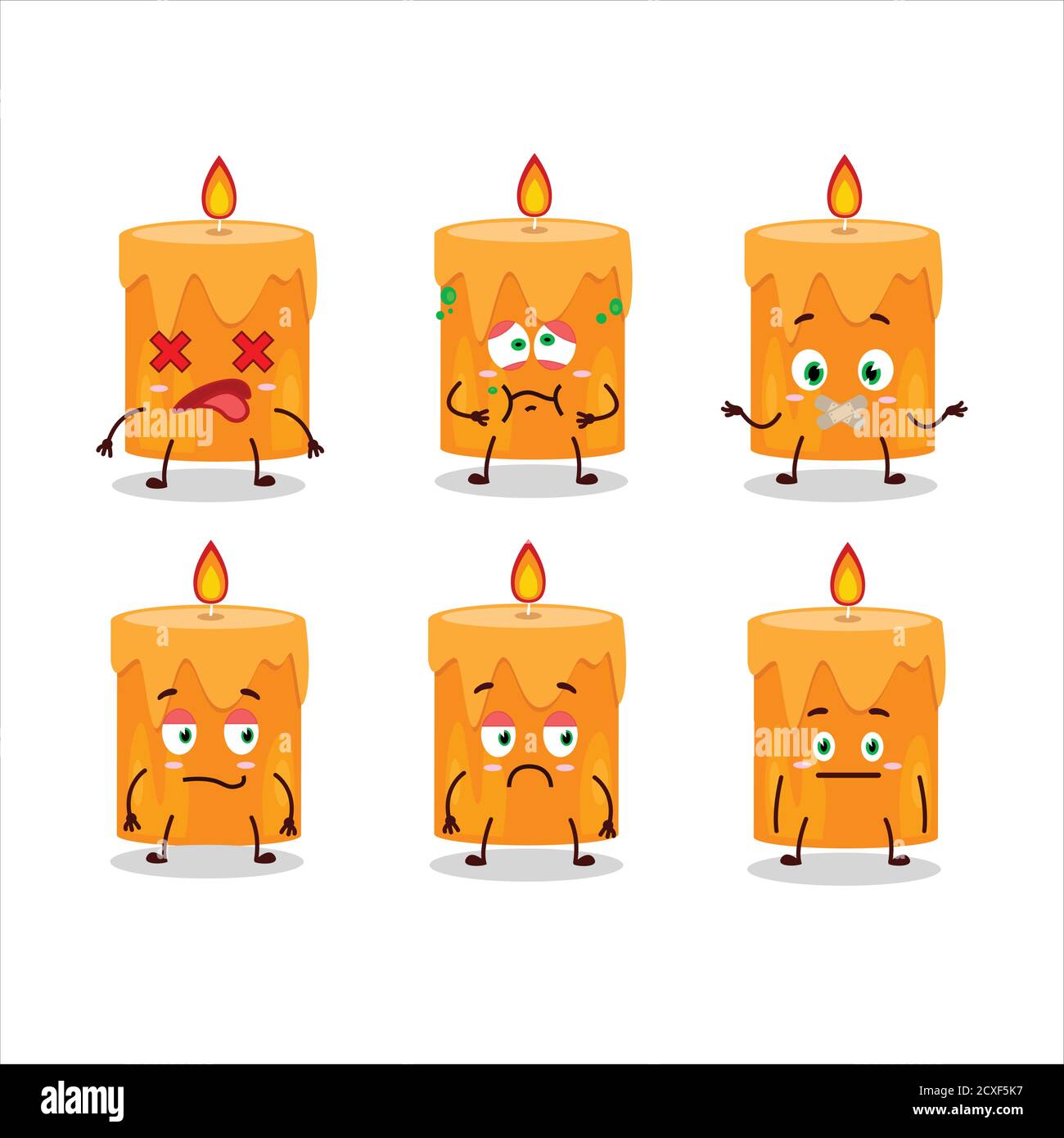 Orange candle cartoon character with nope expression Stock Vector Image ...