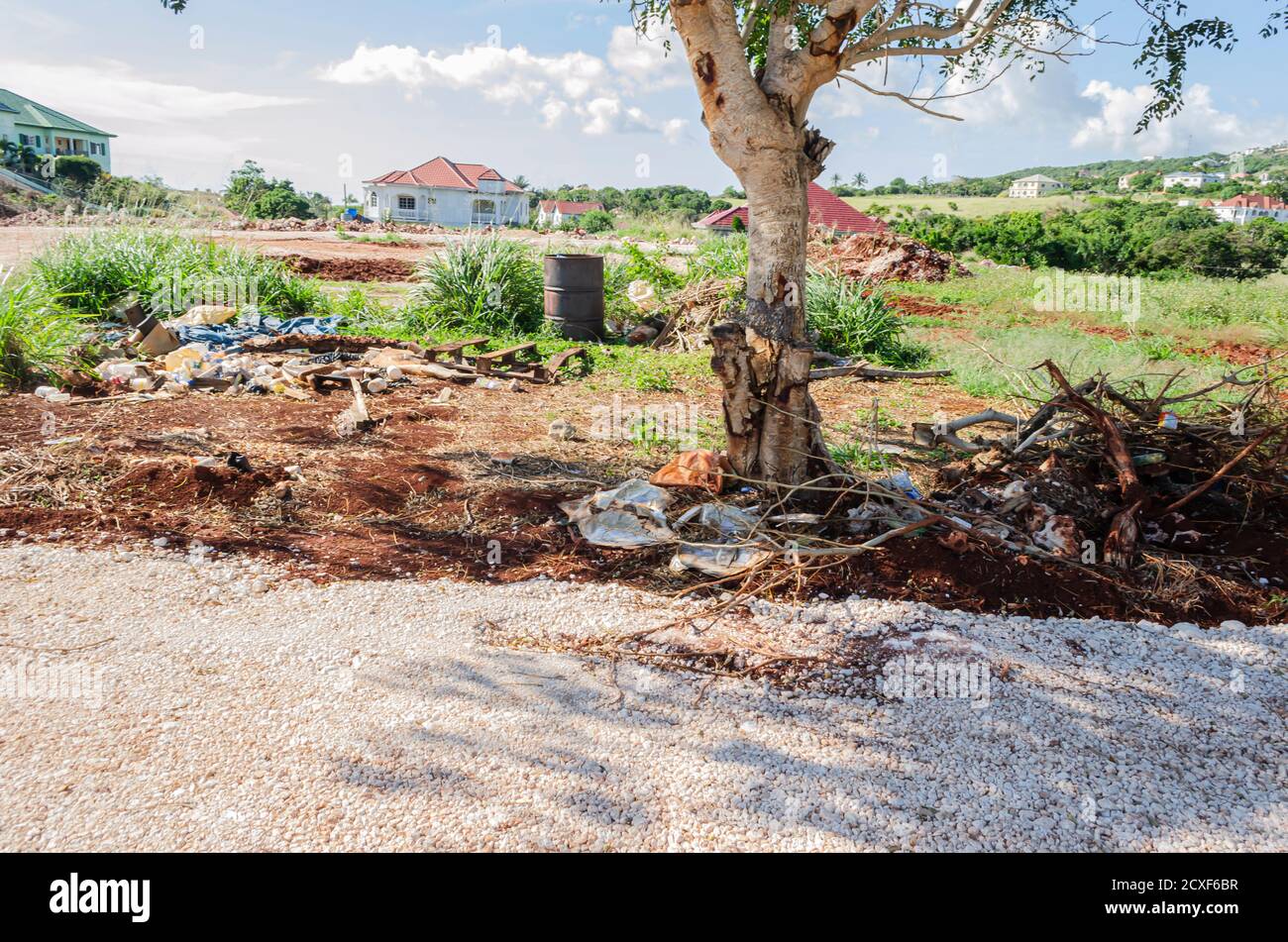 Garbage Littered Area Stock Photo - Alamy