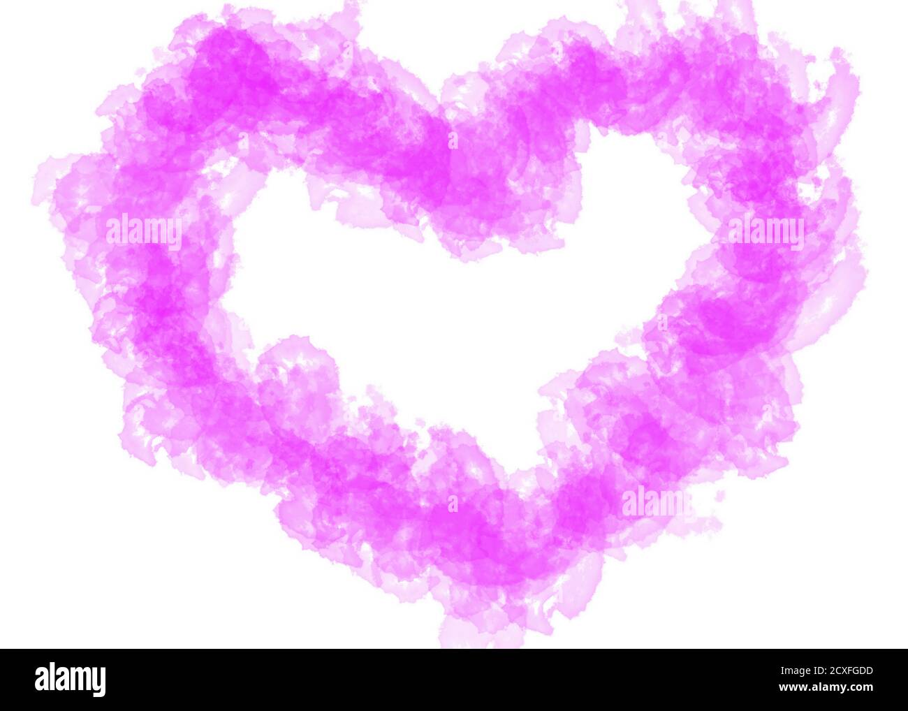 A smoky heart burning in the fire of love on a white background Stock ...