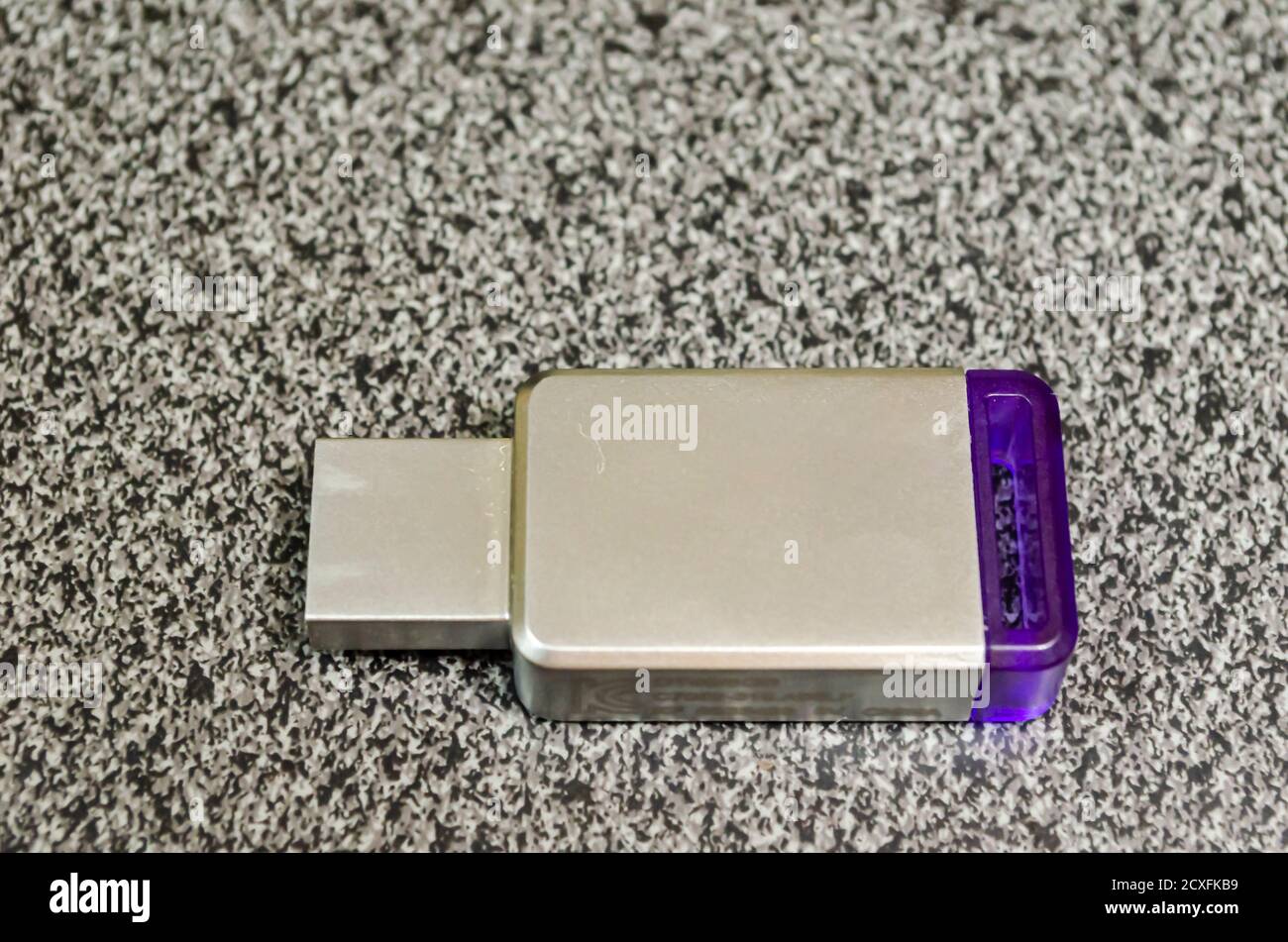 Thumb Drive On Desk Stock Photo - Alamy