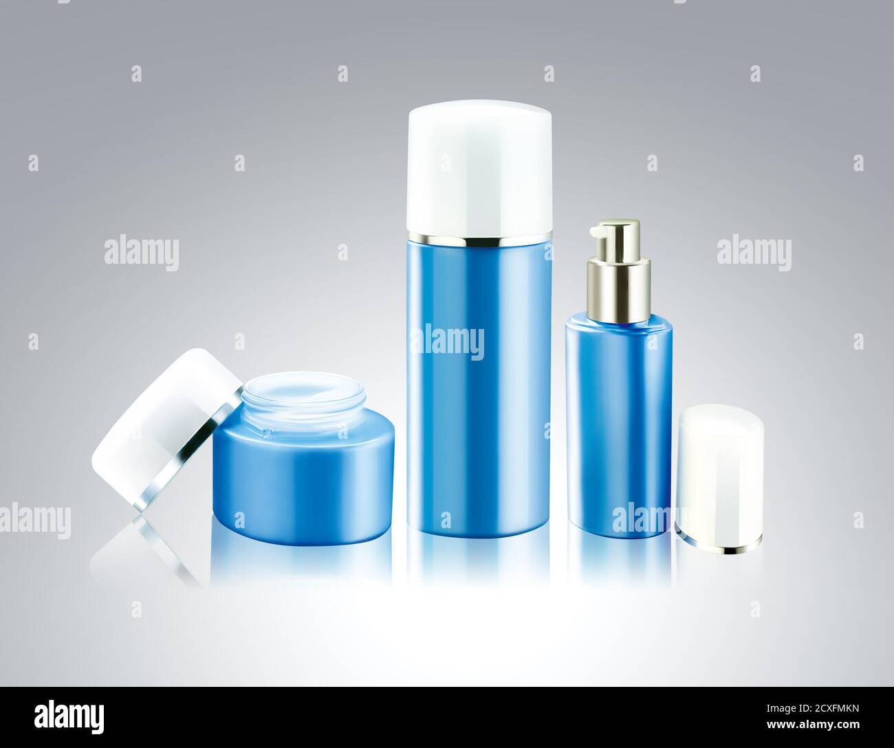 Cosmetic cream containers and beauty products Stock Photo - Alamy