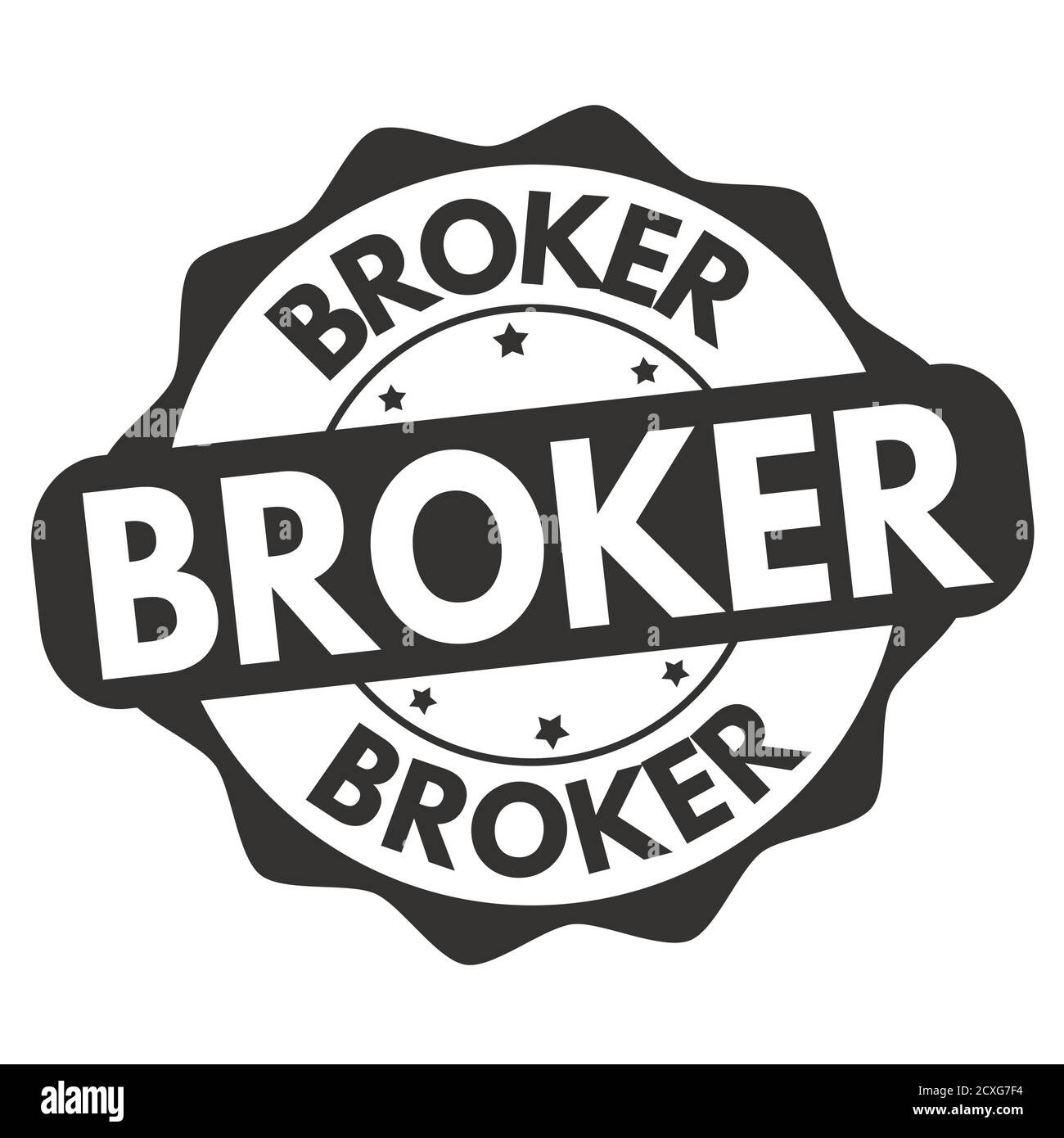 Broker sign or stamp on white background, vector illustration Stock ...