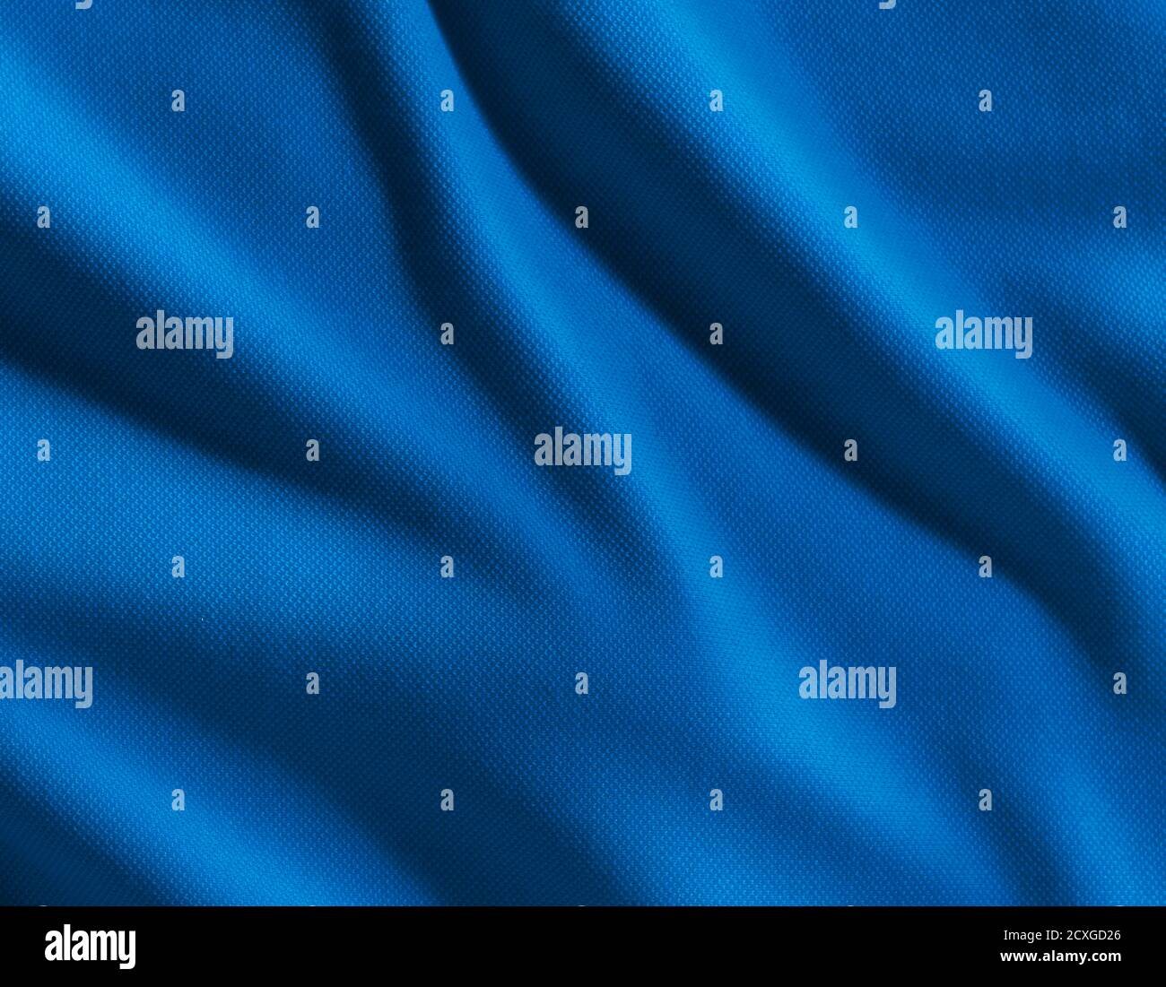 Blue satin fabric texture background Stock Photo - Alamy