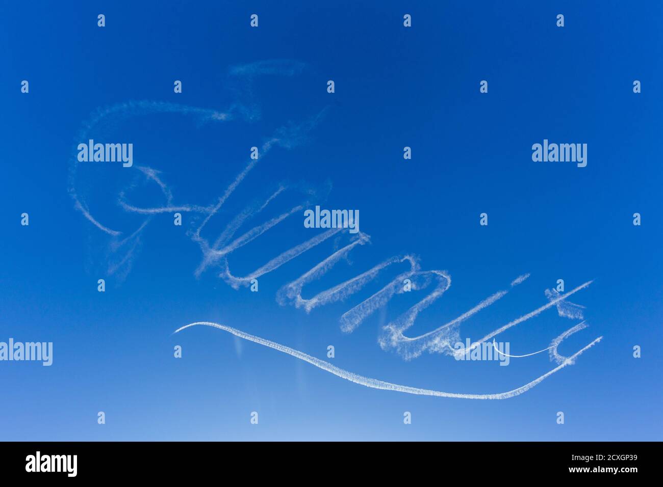 Skywriting of the word 'Eternity' above the City of Sydney, Australia ...