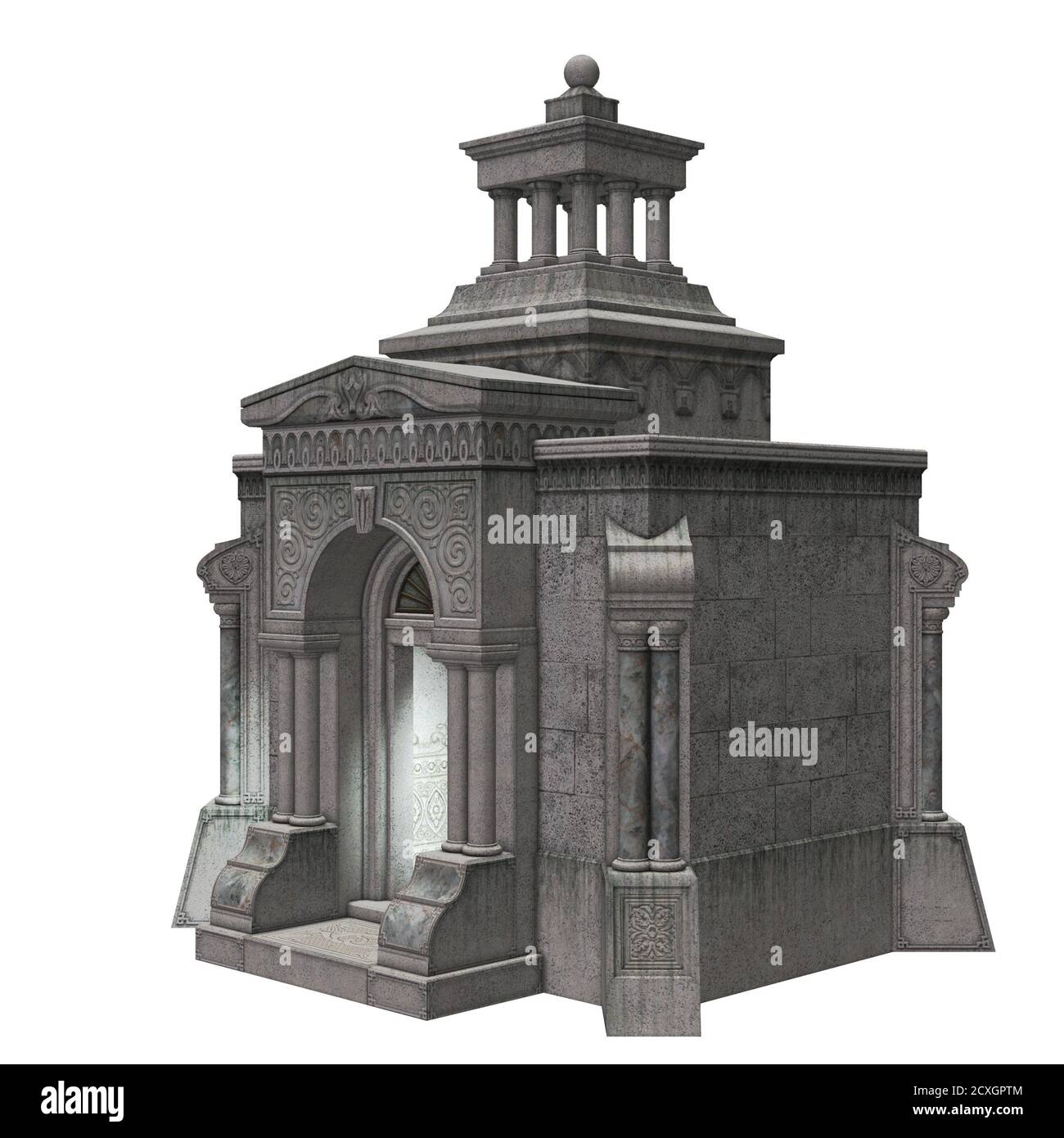 Digitally rendered old gothic crypt building, 3d illustration Stock ...