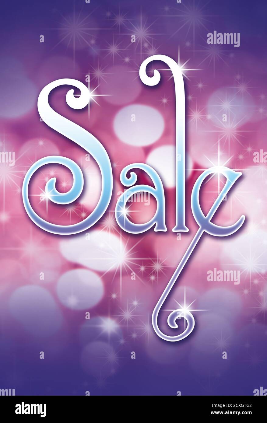 Sale sign poster on purple abstract background Stock Photo - Alamy