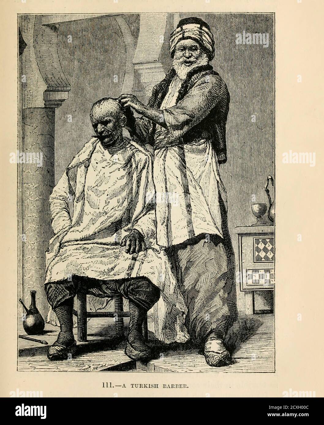 Drawing of turkish man in traditional costume hi-res stock photography ...