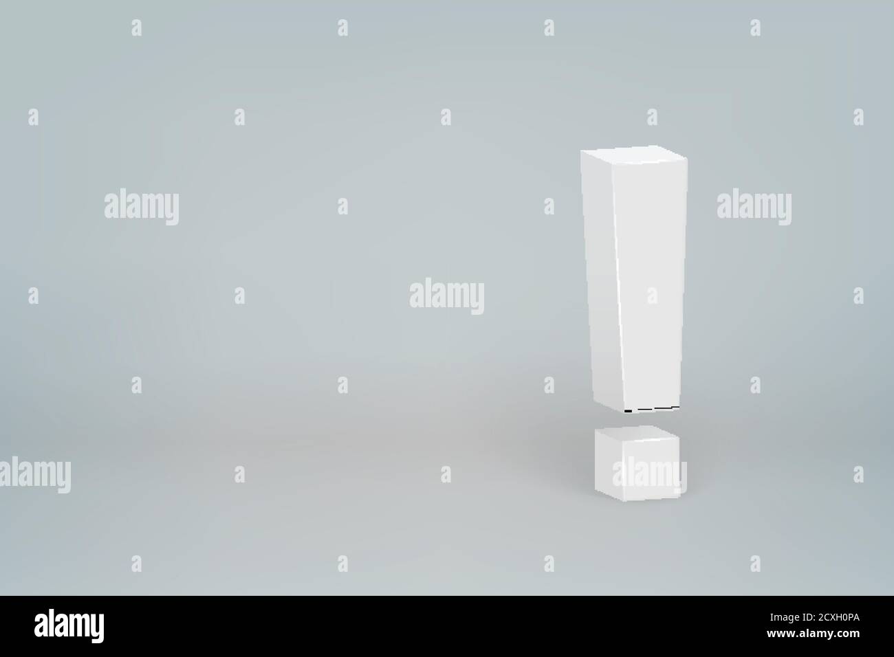 3d exclamation mark symbol on scene background, Template for your ...