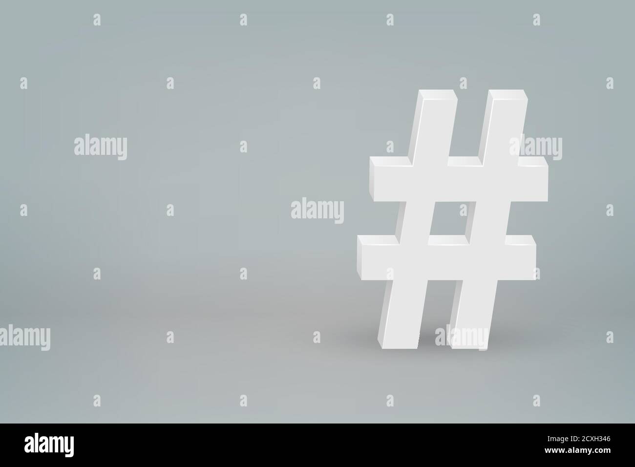 3d hashtag mark symbol on scene background Template for your design ...