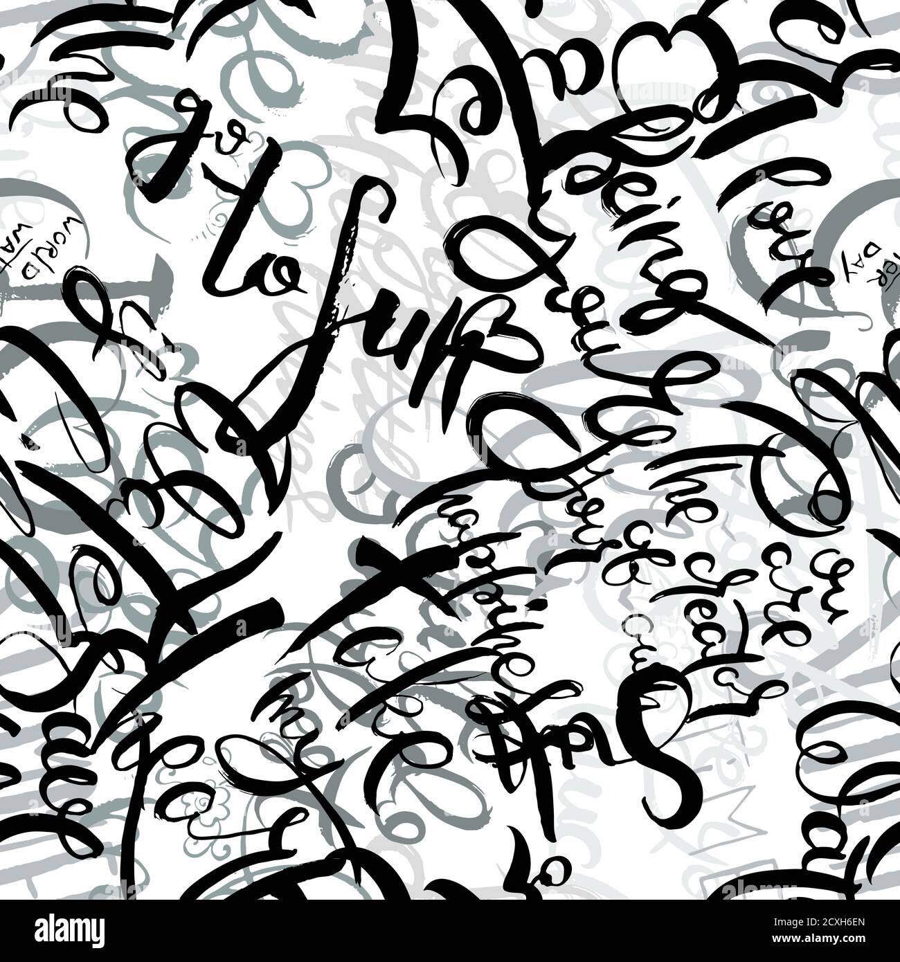 Graffiti background seamless pattern. Hand style tagging. Vandal vector ...