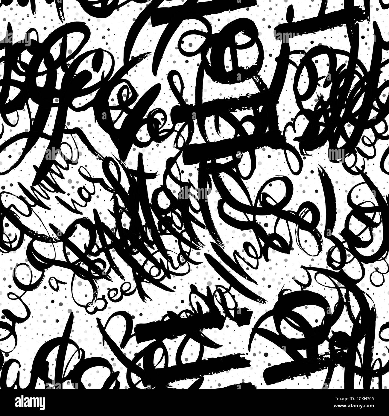Graffiti background seamless pattern. Hand style tagging. Vandal vector ...