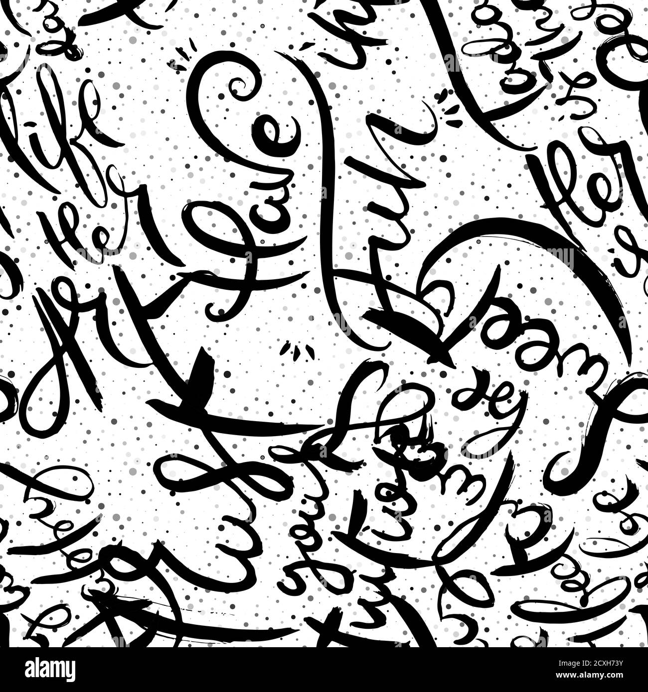 Graffiti background seamless pattern. Hand style tagging. Vandal vector ...