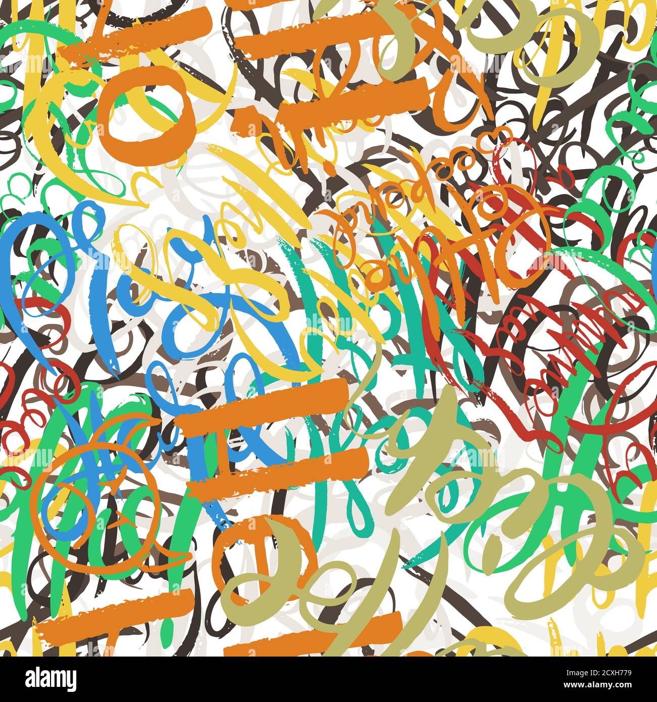 Graffiti background seamless pattern. Hand style tagging. Vandal vector ...