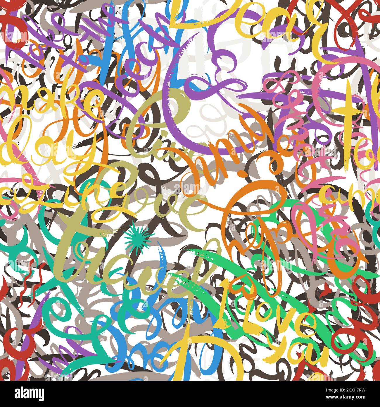 Graffiti background seamless pattern. Hand style tagging. Vandal vector ...