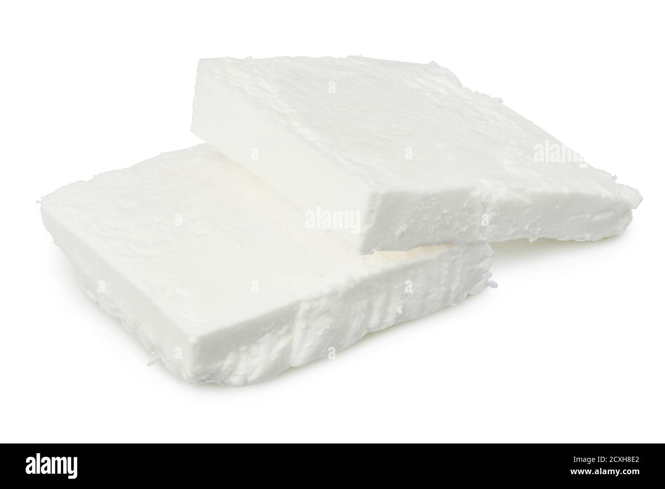Feta cheese isolated on white background. With clipping path and full ...