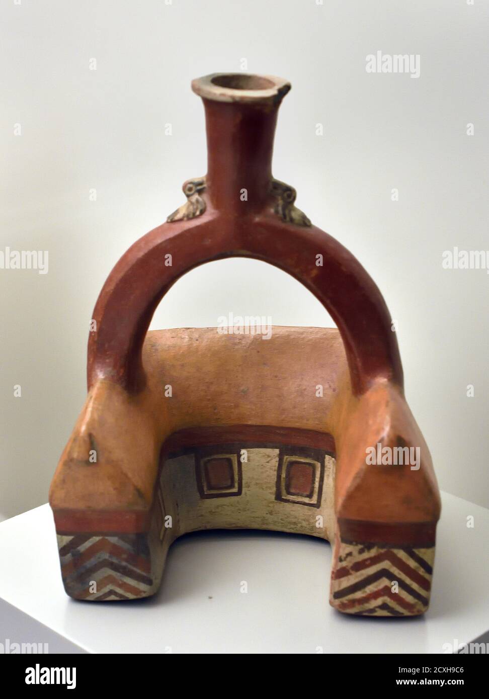 Vessel representing a dwelling. This object illustrates the conquest of ...