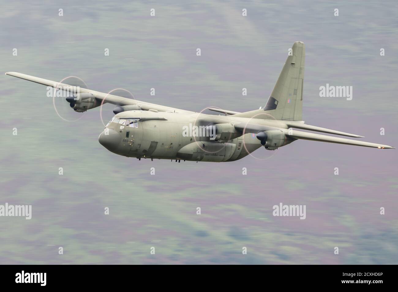 Mach loop RAF Hercules C-130 Stock Photo - Alamy
