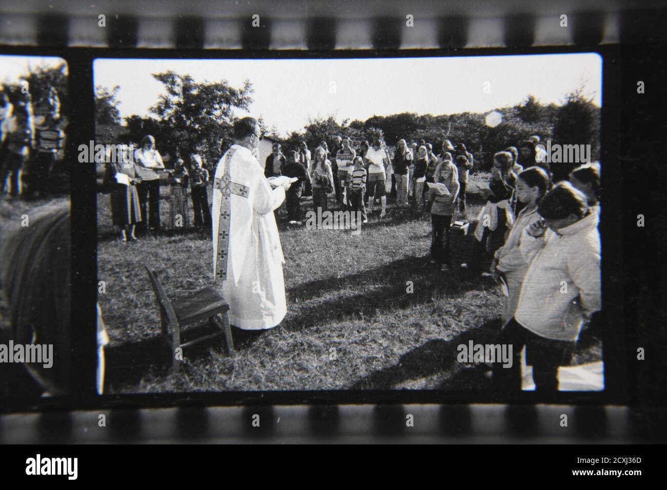 Fine 1970s vintage black and white photography of a Catholic priest ...