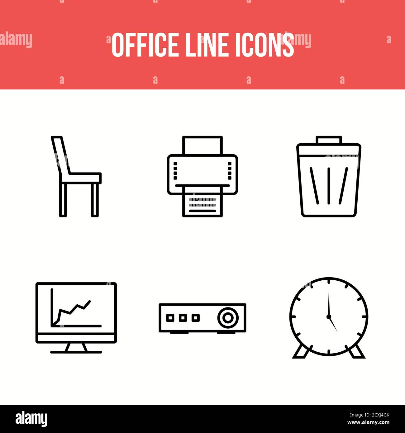 Beautiful Office icons for personal and commercial use Stock Vector ...