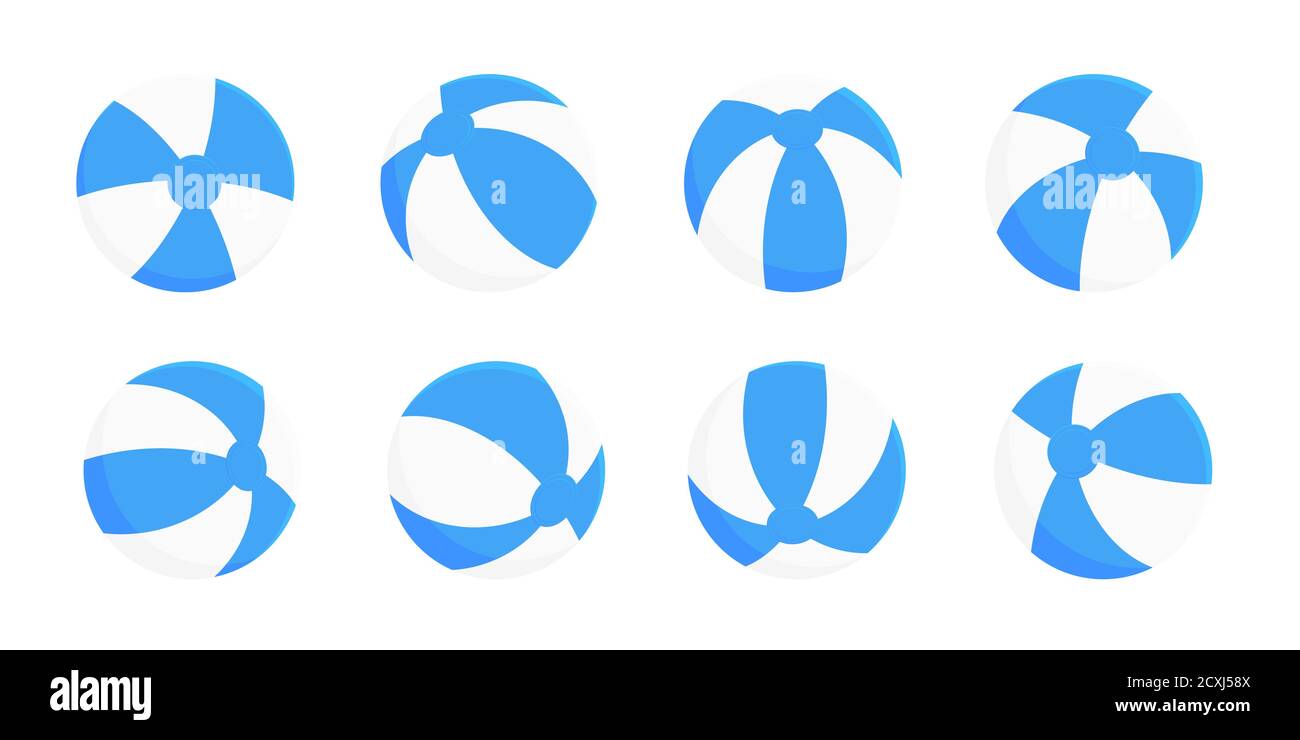 Inflatable beach ball flat style design vector illustration Stock ...