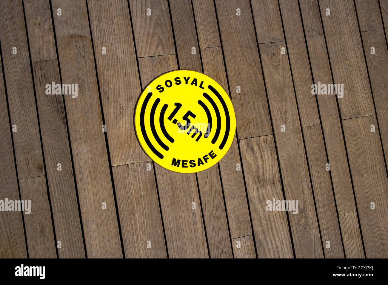 Floor sticker keep distance hi-res stock photography and images - Alamy