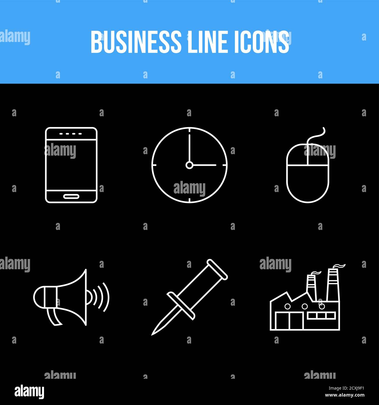 6 Unique vector icons in oe set Stock Vector Image & Art - Alamy