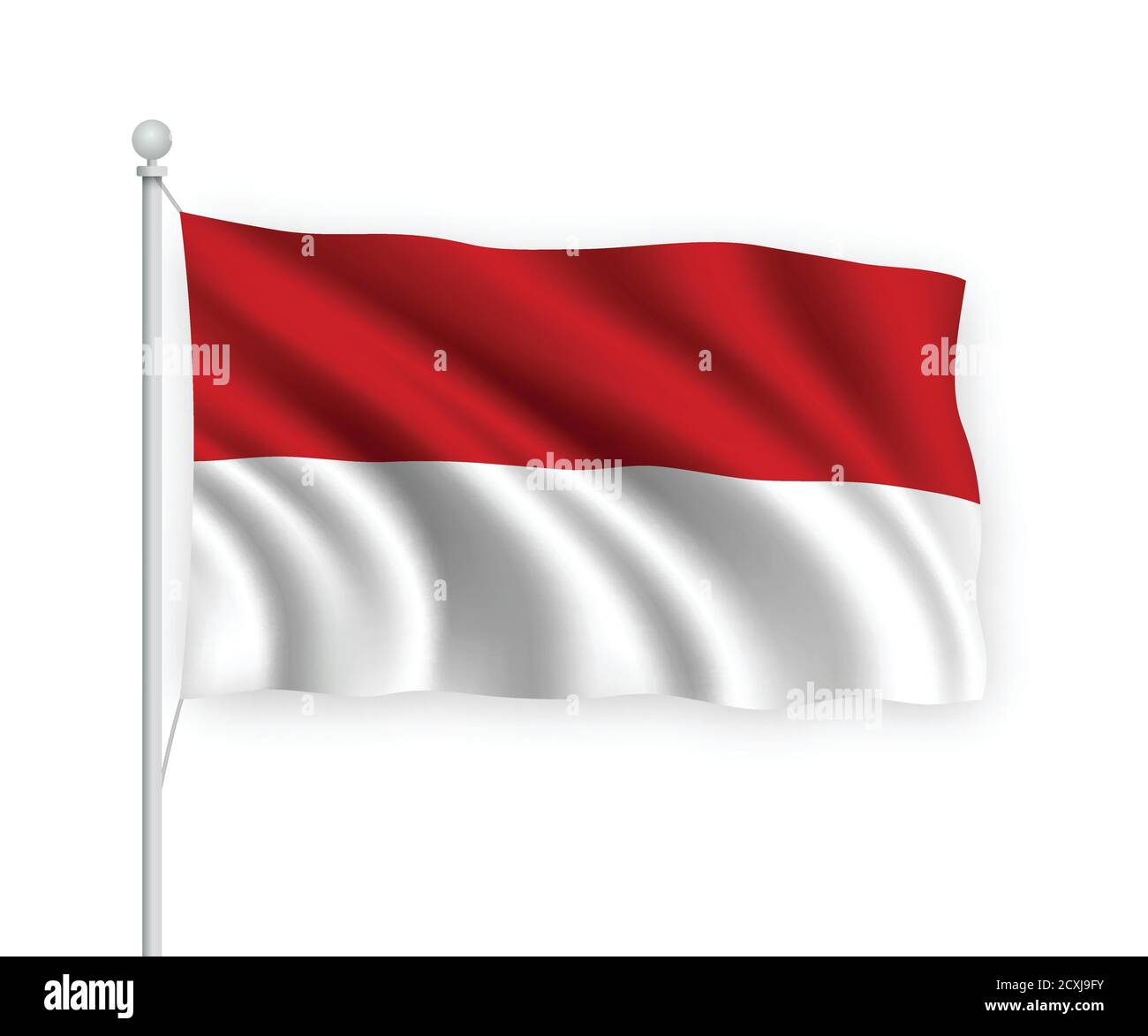 White monaco flag hi-res stock photography and images - Alamy