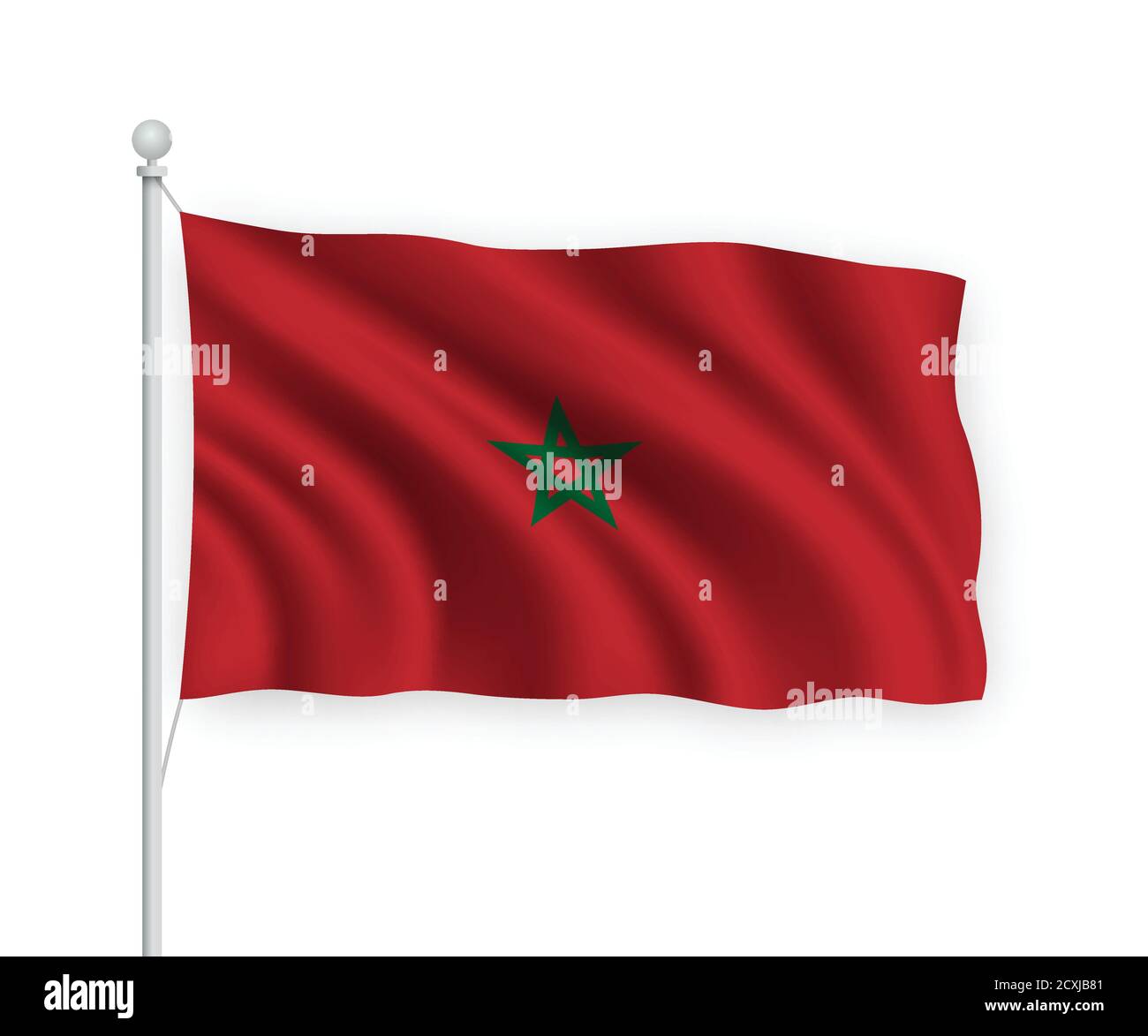 Morocco flag 3d realistic waving hi-res stock photography and images ...