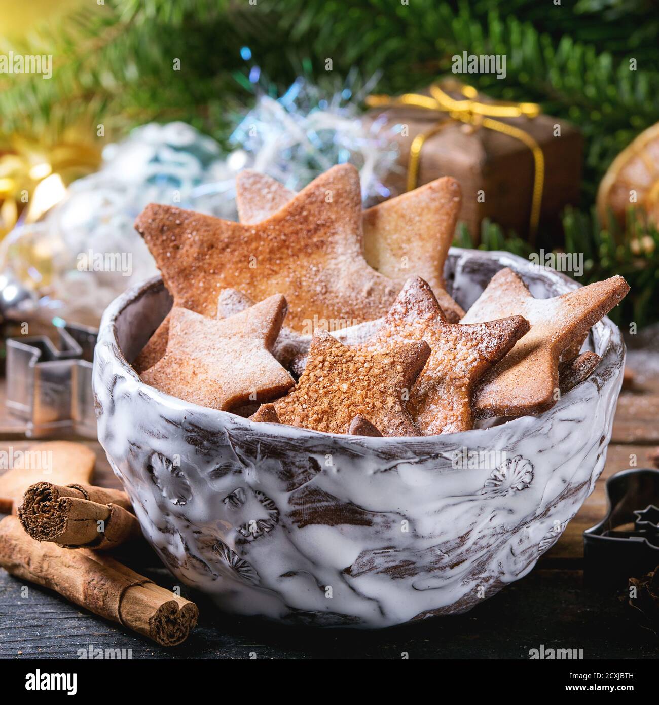 Wooden bowl different christmas hi-res stock photography and images - Alamy