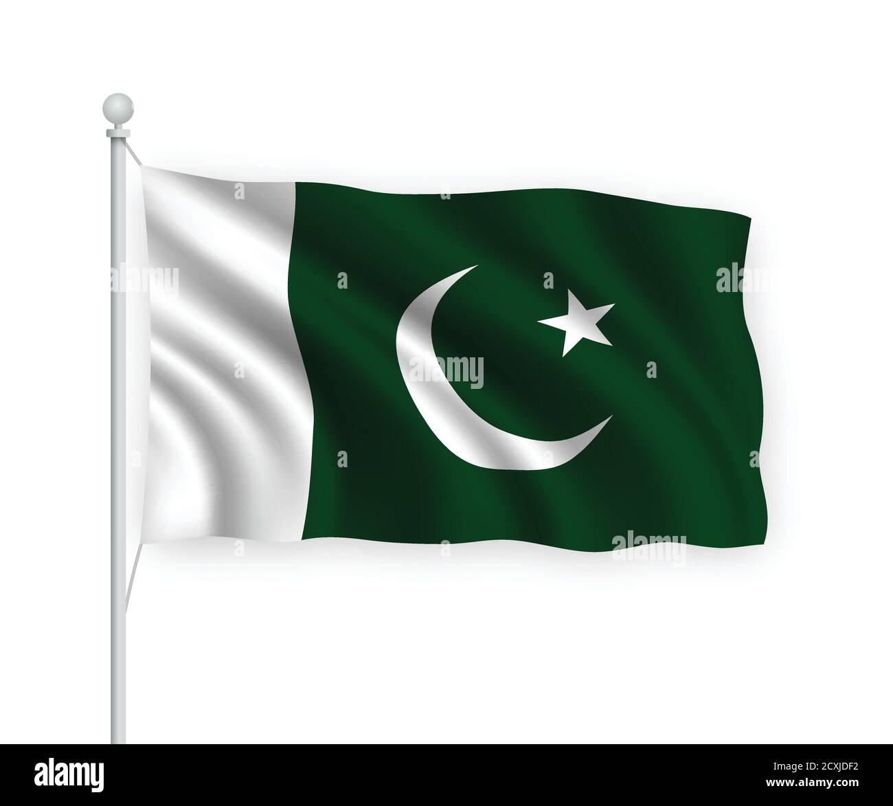 Pakistan fabric flag Stock Vector Images - Alamy