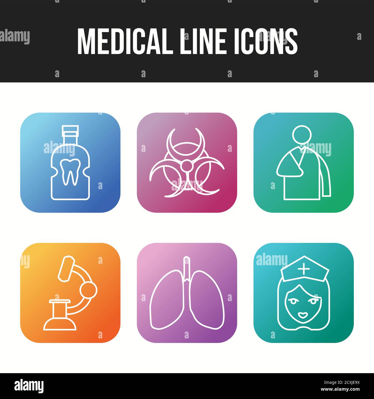 6 Unique Medical vector icons in one set Stock Vector Image & Art - Alamy