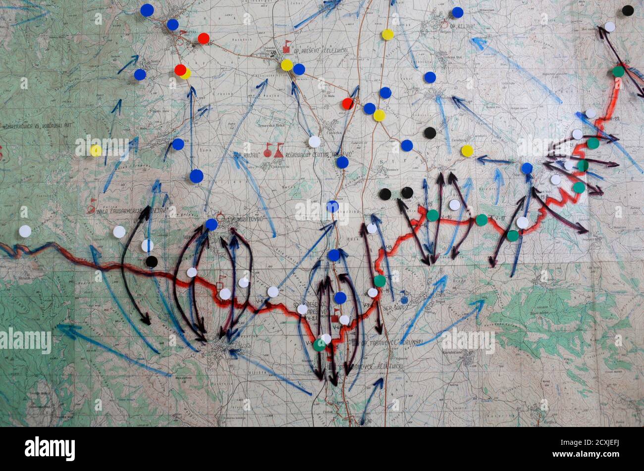 Border zone map hi-res stock photography and images - Alamy