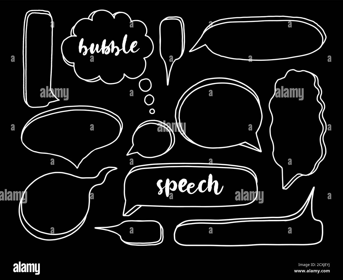 Bubble speech collection. Communication design. Social ballon comment ...