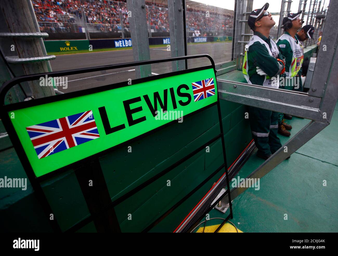 Mercedes f1 driver car stand hi-res stock photography and images - Alamy
