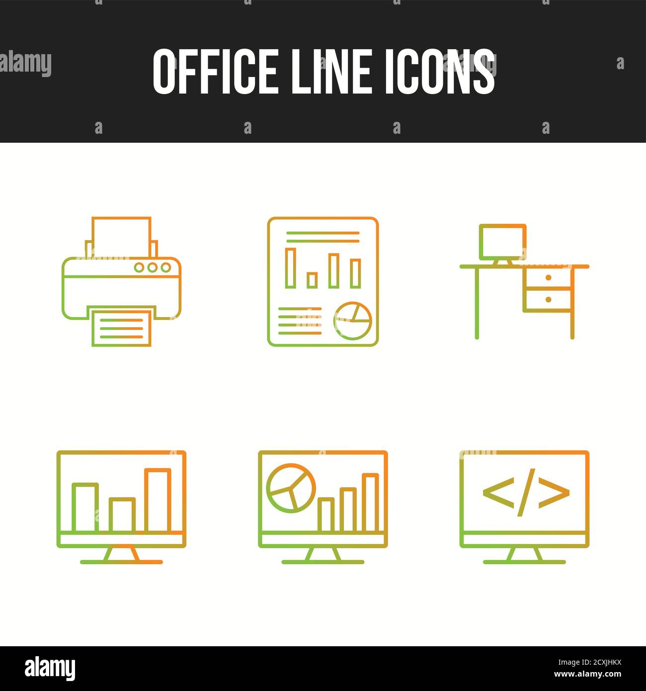 6 Unique vector icons in one set Stock Vector Image & Art - Alamy