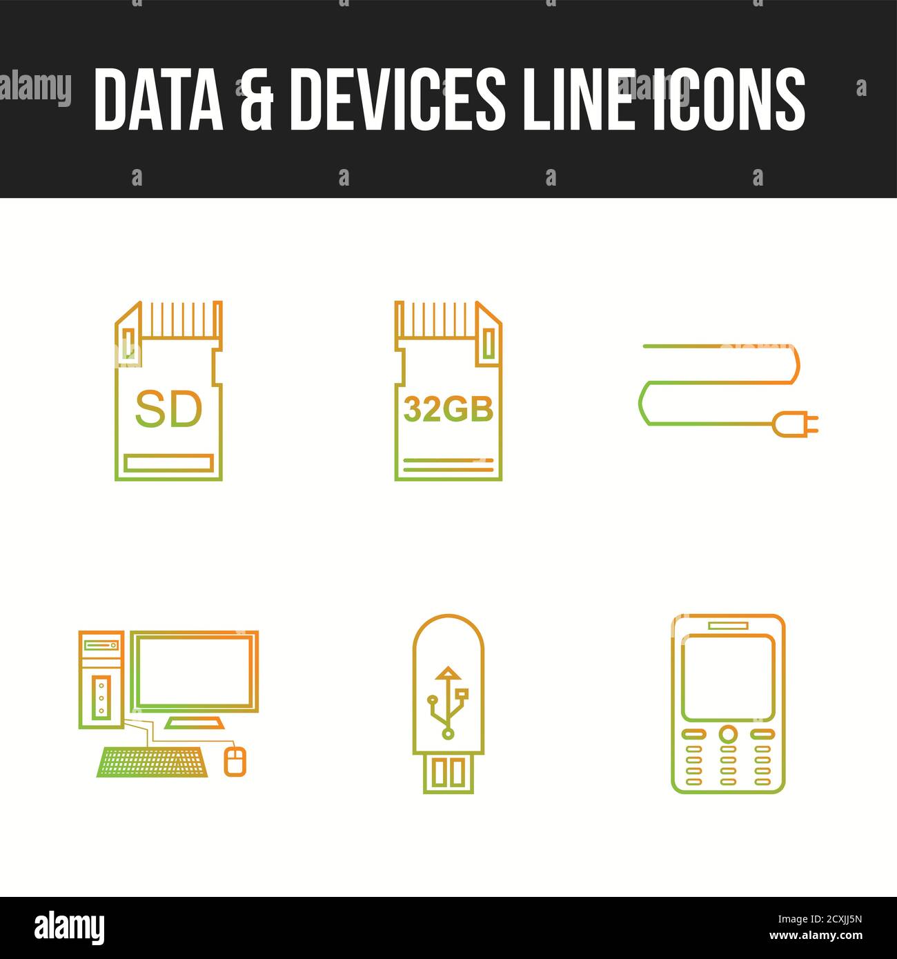 Unique Data and devices vector icon set Stock Vector Image & Art - Alamy