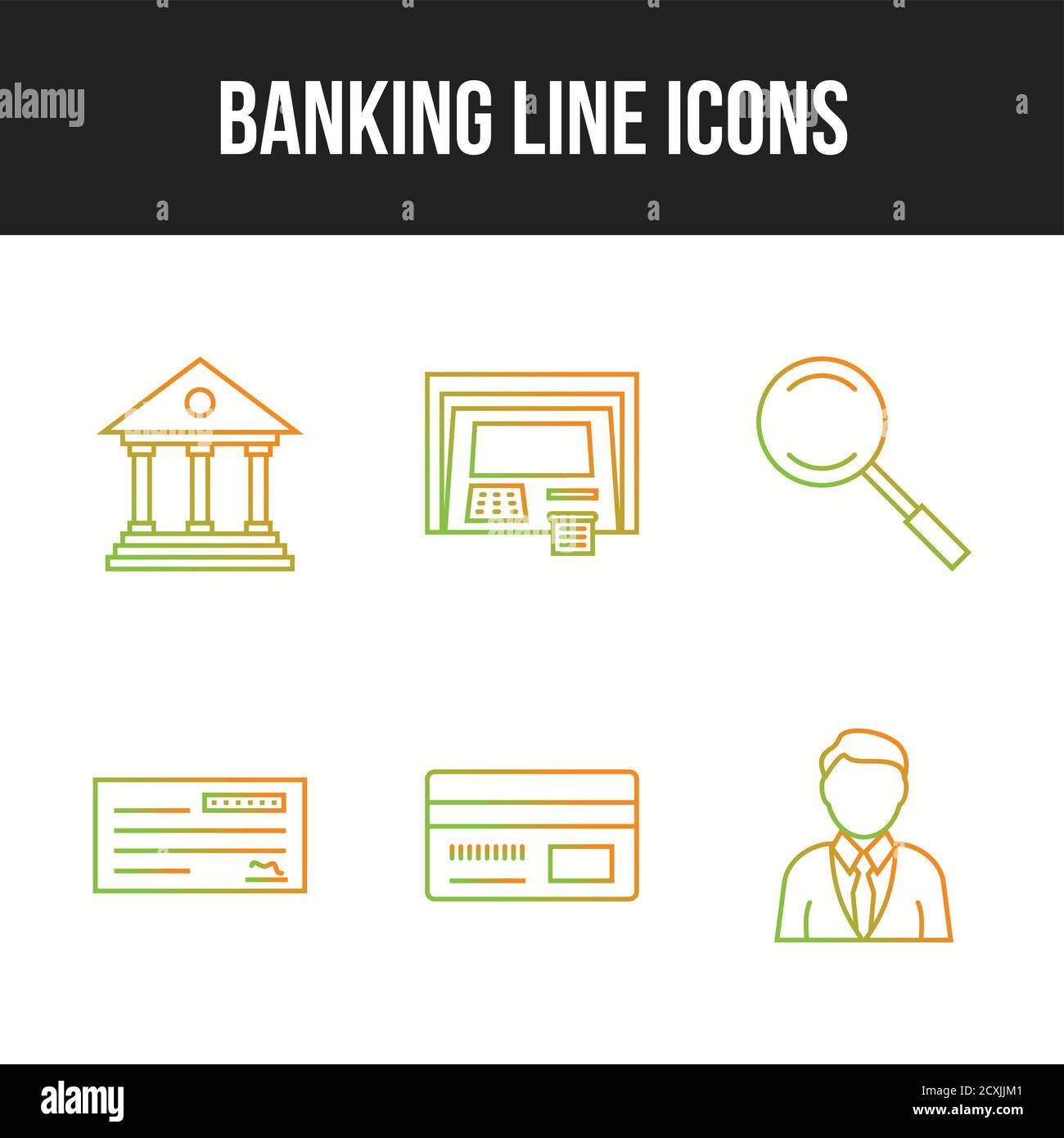 6 Banking icons in one set for personal and commercial use Stock Vector ...