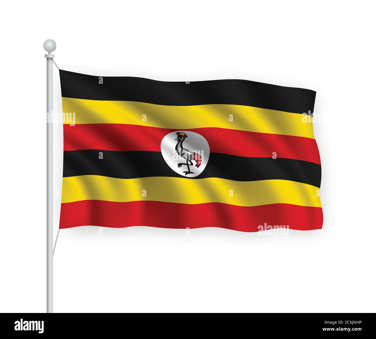 Uganda Flag Waving