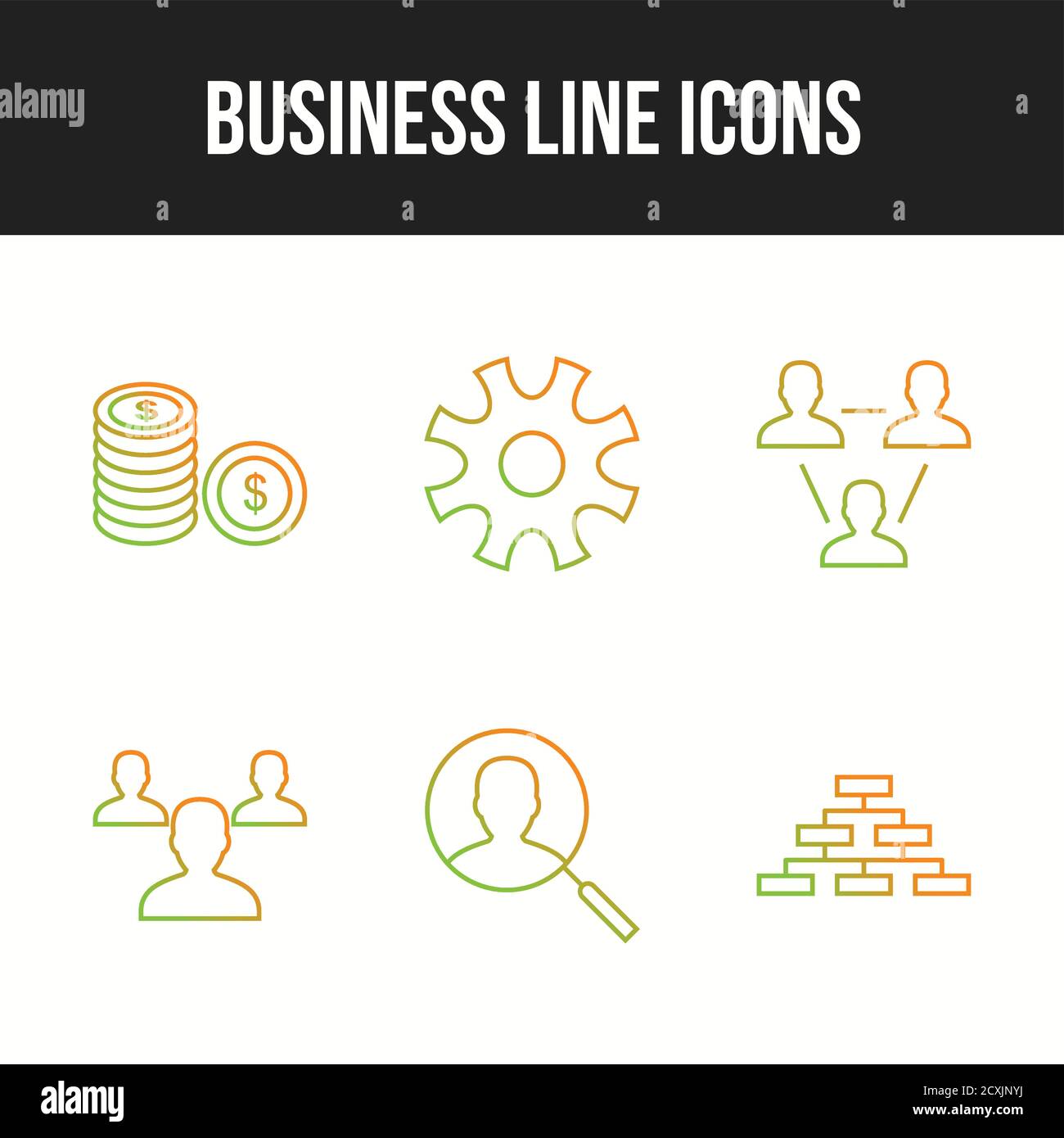 Beautiful 6 icons pack of business vector icons Stock Vector Image ...