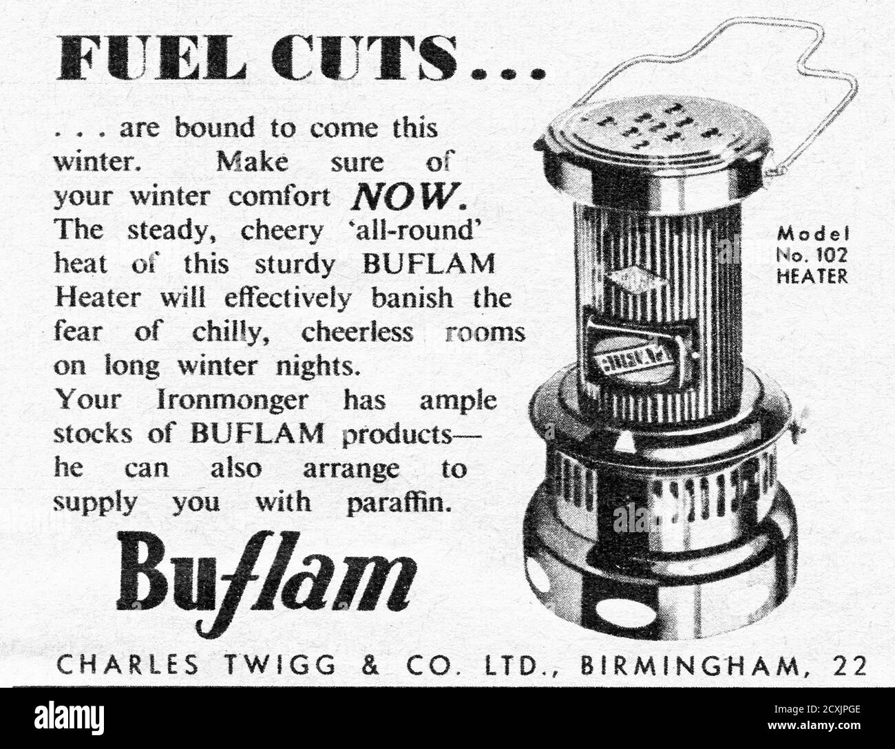 Old paraffin heater Black and White Stock Photos & Images - Alamy