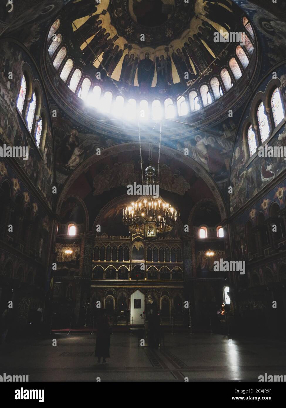 Light beam coming through the window of the Holy Trinity Cathedral ...