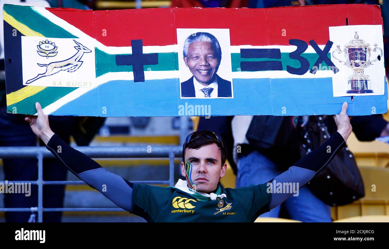 South africa springboks fan rugby hi-res stock photography and images ...