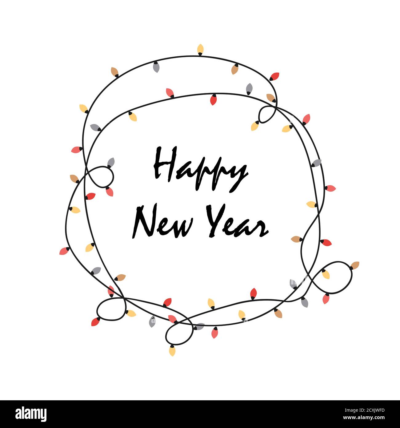 Merry christmas text light bulbs Cut Out Stock Images & Pictures - Alamy